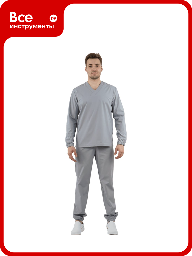 Костюм ГК Спецобъединение март серый, двойка мужская, смесовая ткань, защита от производственных загрязнений