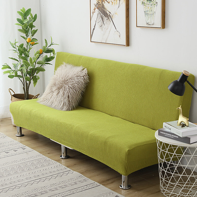 Эластичный утолщенный универсальный складной чехол для дивана-кровати, простой чехол для дивана на все сезоны, универсальный полный чехол для дивана без подлокотников