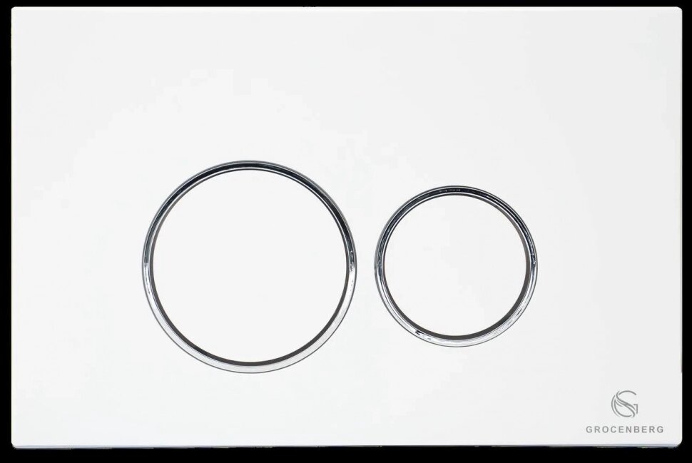 Кнопка смыва Grocenberg KP3090W, для инсталляции GEBERIT SIGMA, пластик, белая