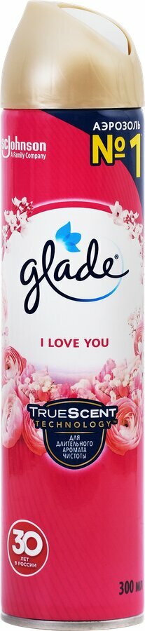 Освежитель GLADE воздуха i love you аэрозоль, 300мл