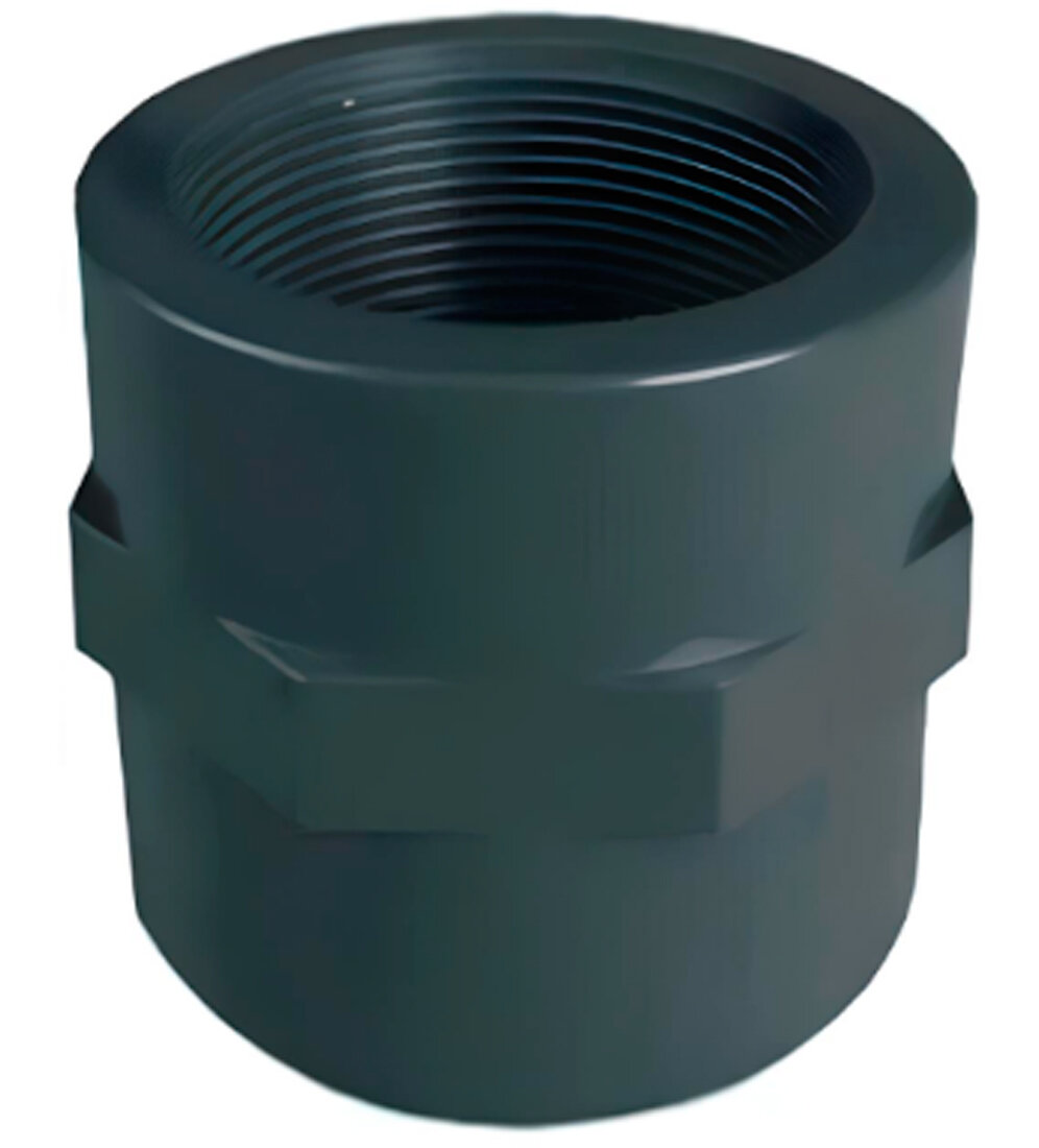 Муфта переходная клей-резьба внутр. д.63х2" (КНР) / Трубы и фитинги / ПВХ, 16 бар
