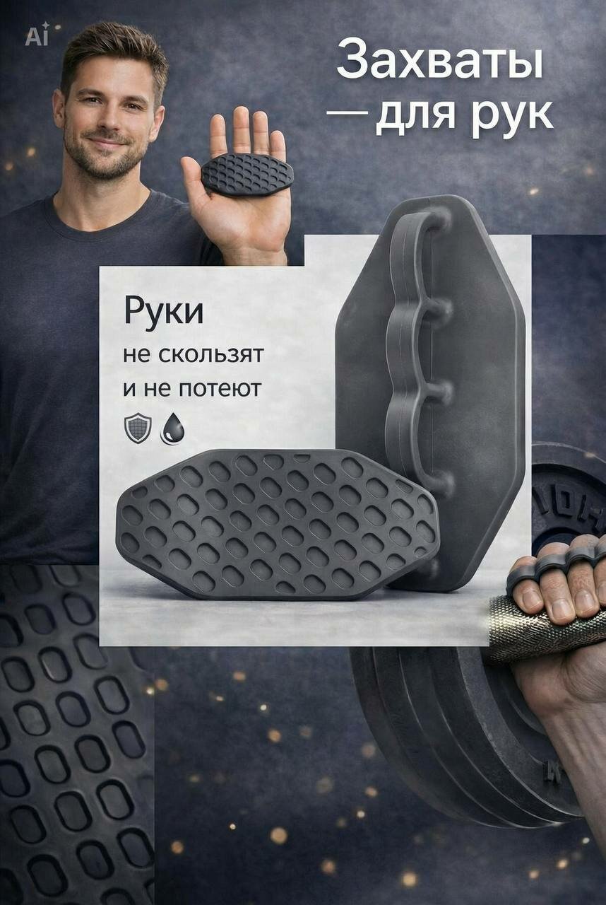 Резиновые захваты для рук, для фитнеса, антискользящие, в чехле