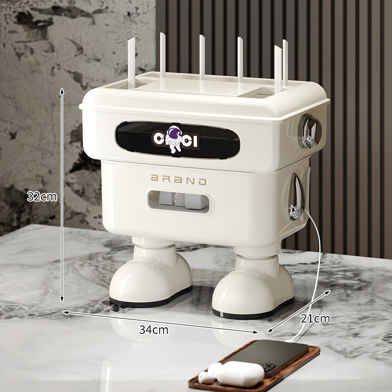 Коробка для хранения роутера с мультяшным астронавтом, WiFi, ТВ-приставка, беспроводной модем, органайзер для проводов и розеток