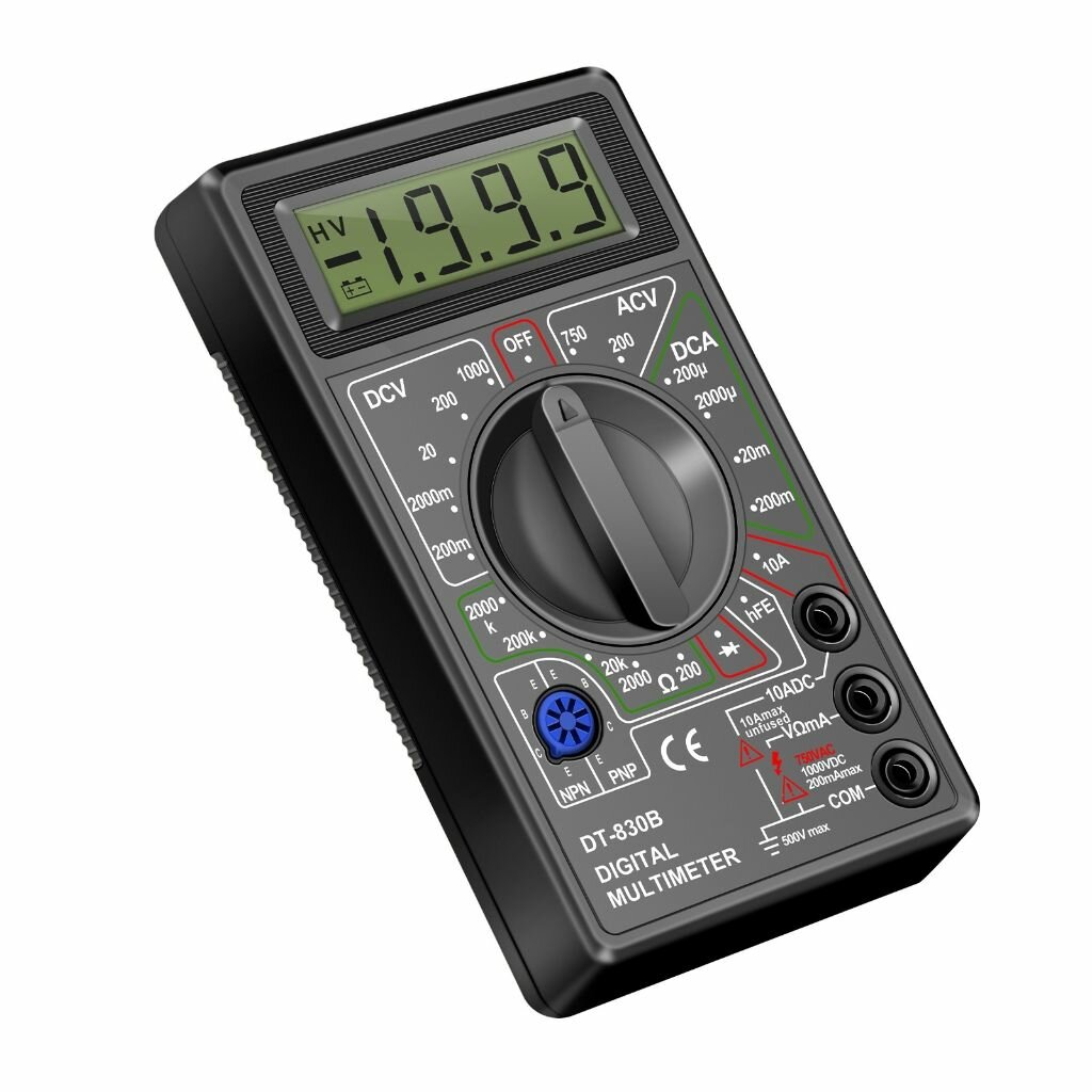Мультиметр, мультиметр DT-830B-черный