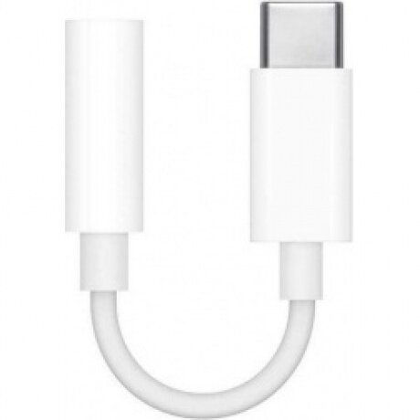 Переходник Apple MU7E2ZM/A mini-Jack 3.5 (m) USB Type-C (m) белый