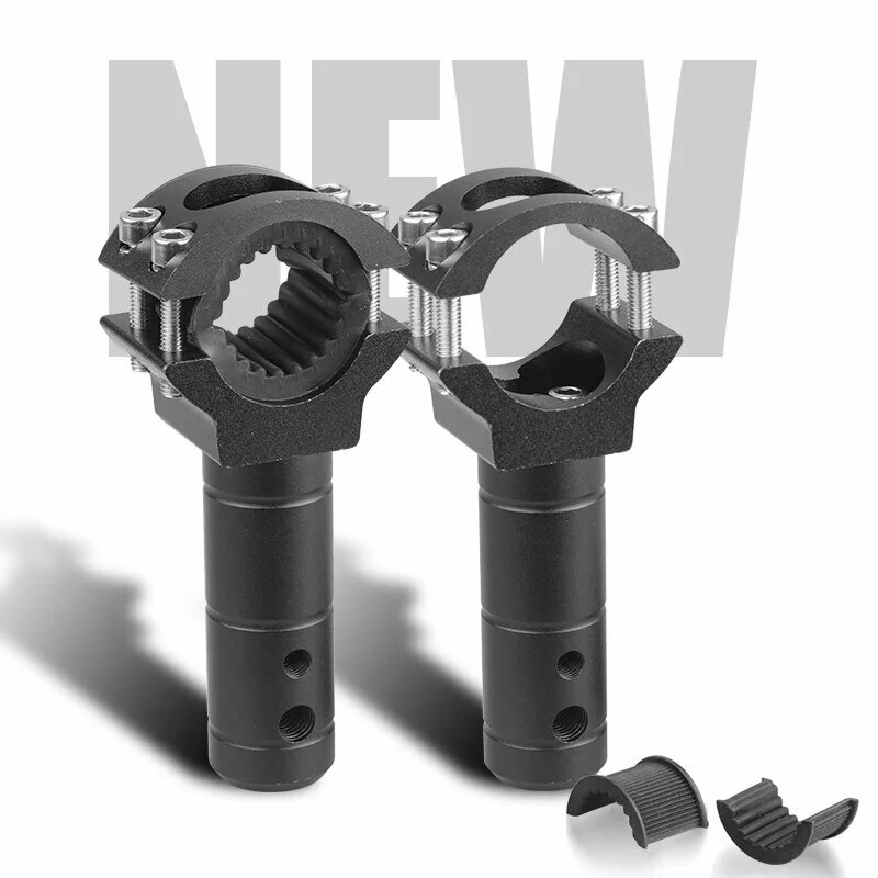 20 мм-32 мм кронштейн для крепления на мотоцикле, светодиодный держатель для фар, держатель для прожектора, удлинитель, рычаг, зажим для кафе Racer, велосипед, скутер Черный, 2PCS 22mm-32mm