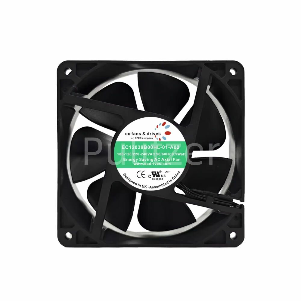 Вентилятор охлаждения EC12038B00HL-01-A02 120*120*38 мм 110-120 В 9,5 Вт 2950 об/мин