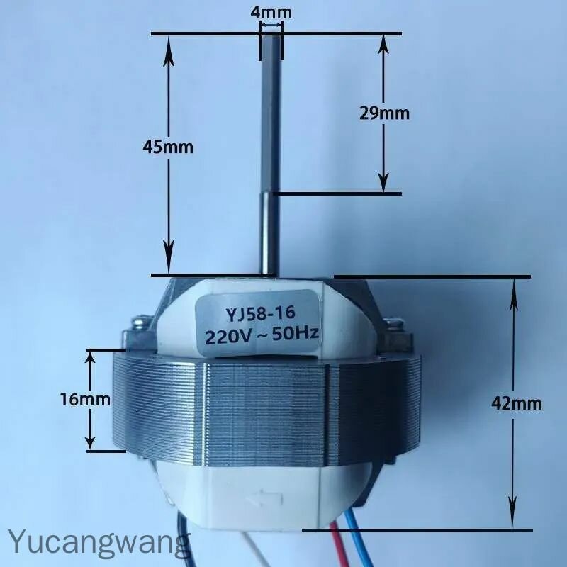 Мотор YJ58-16 универсальный, для вентилятора, тепловентилятора, сушилок и др.