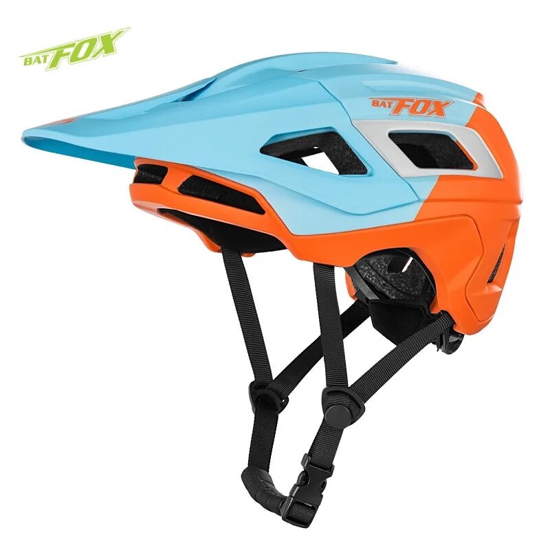 BATFOX MTB шлем для взрослых Зеленый, blue-orange