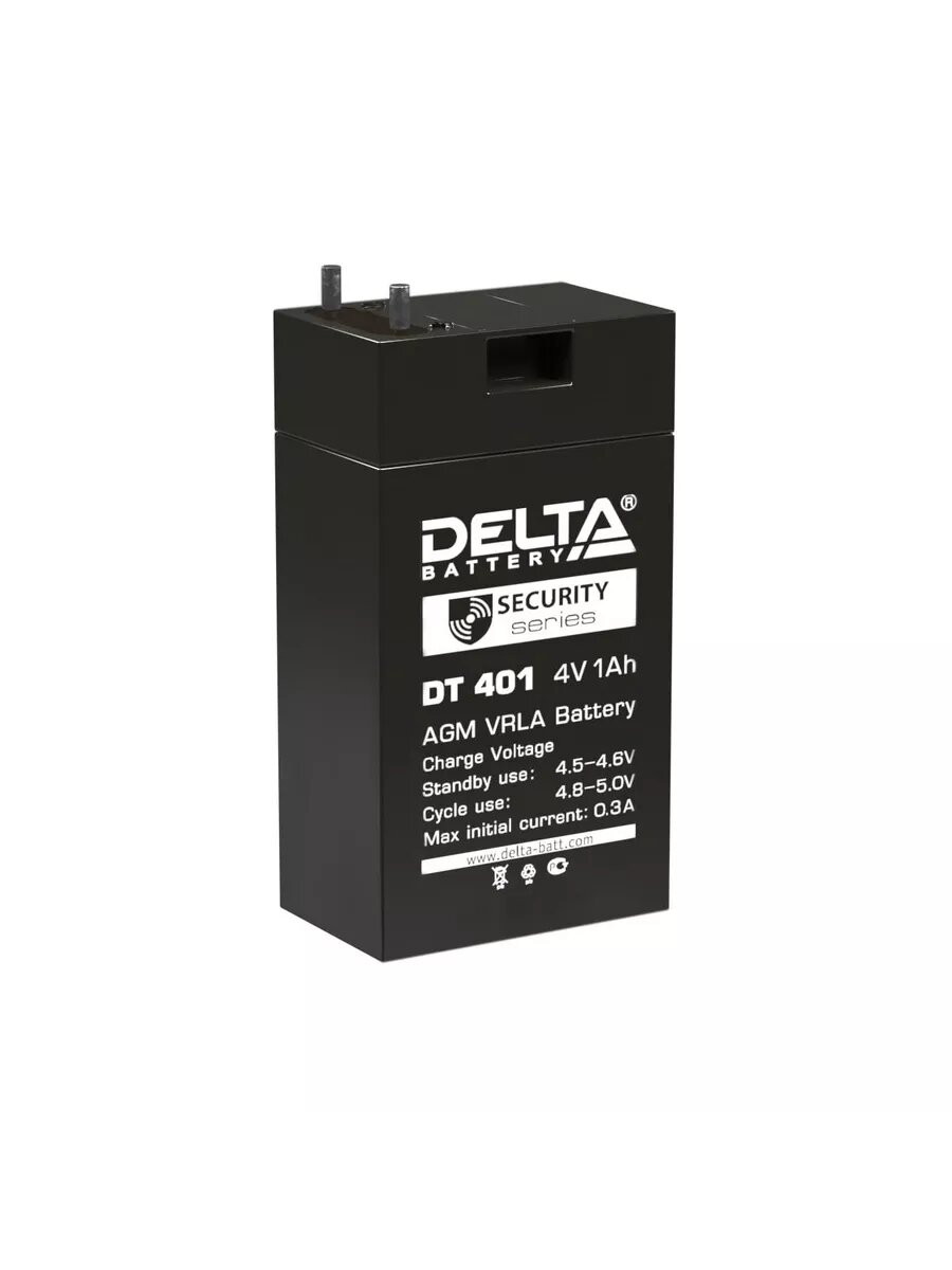 Аккумулятор DELTA DT 401 4V 1Ач А 35x22x64 унив. пол.