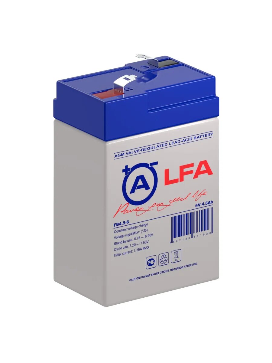 Аккумулятор LFA FB4.5-6 6V 4.5Ач 70x47x100 унив. пол.