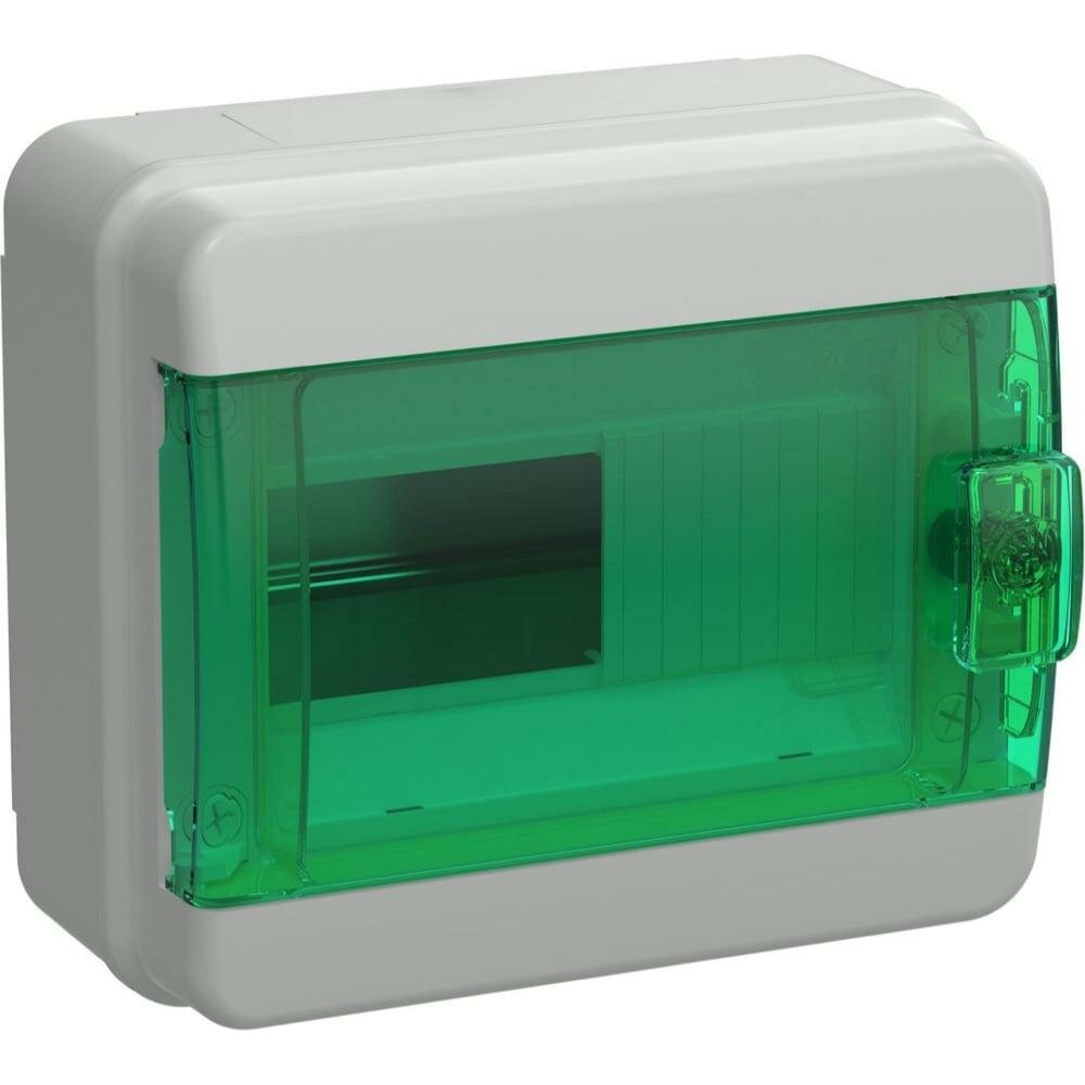 Корпус пластиковый IEK TEKFOR КМПн-8 IP65 зеленая прозрачная дверь TF5-KP72-N-08-65-K03-K06