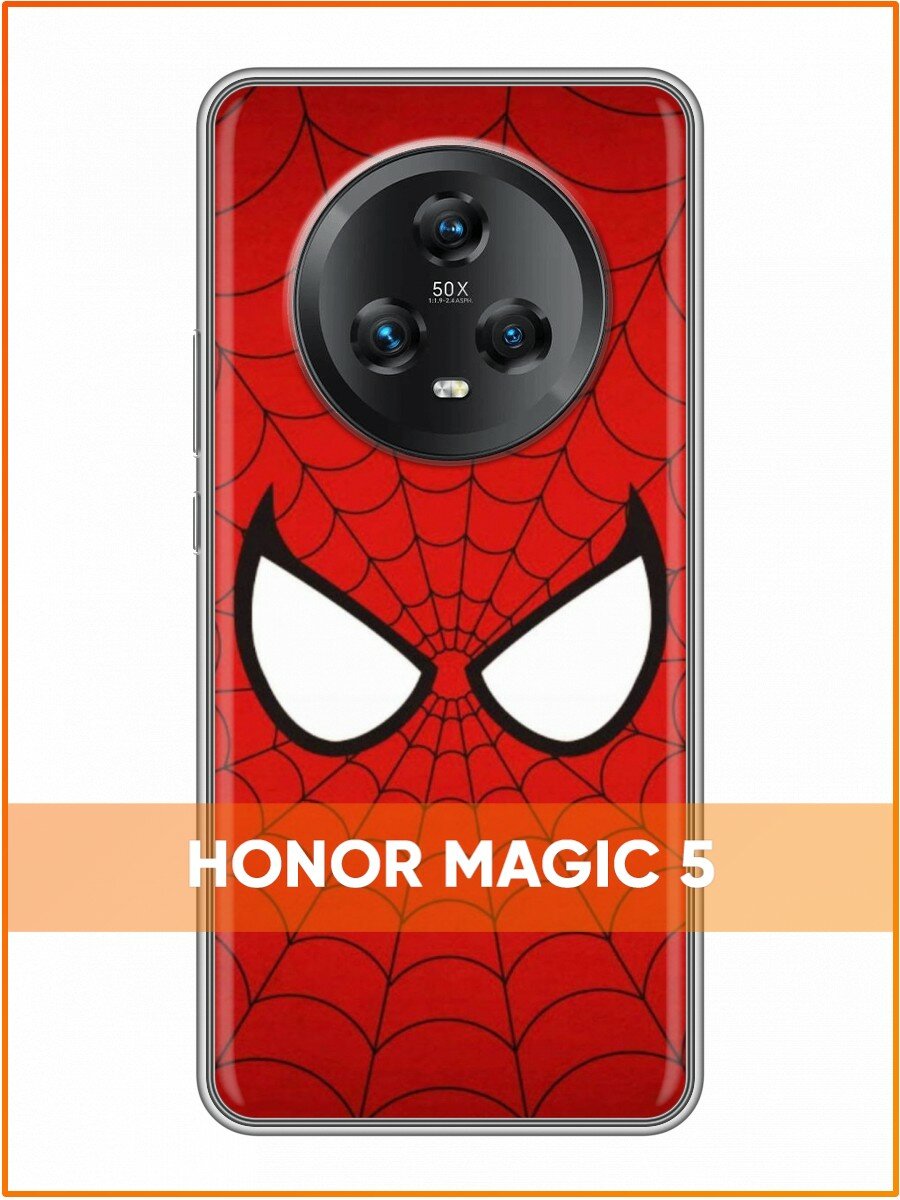 Чехол для Honor Magic 5 с принтом Глаза Человека Паука (Хонор Мэджик 5)