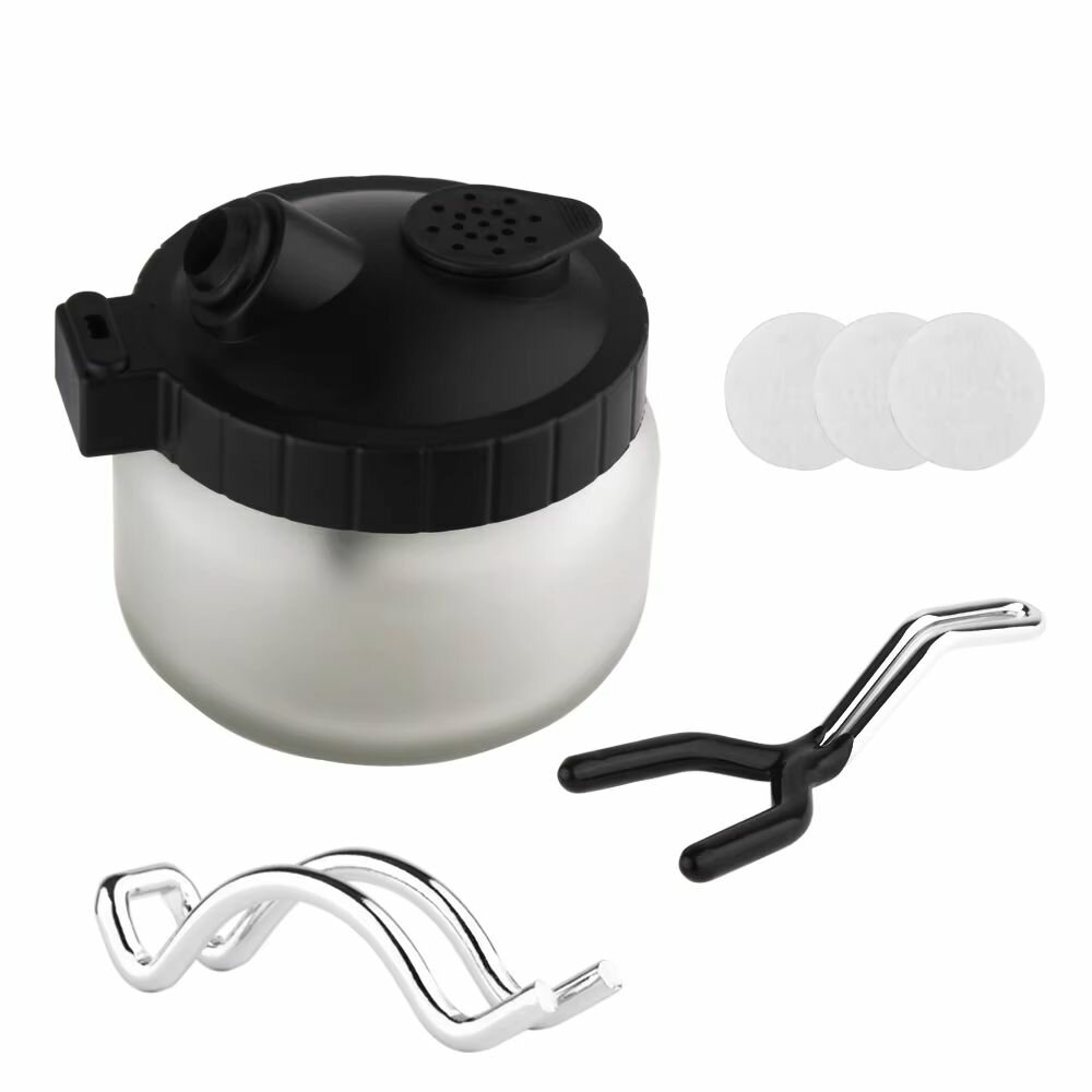 Ёмкость для чистки аэрографа с держателем, стеклянная банка для краски, набор для удобной очистки аэрографа