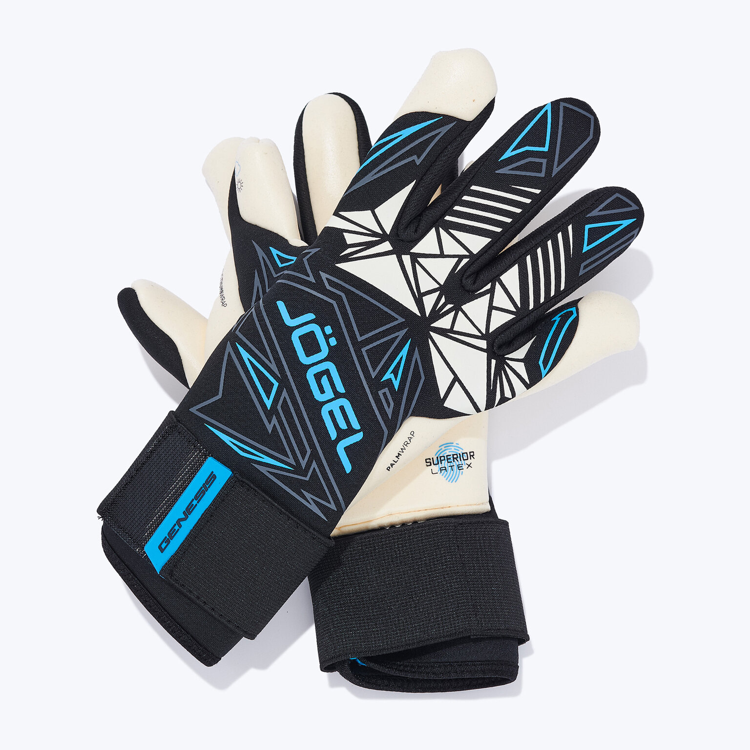 Перчатки вратарские Jogel Genesis SL4 Negative Hybrid ЦБ-00007123, размер 7 (7 Размер ), Белый - Черный