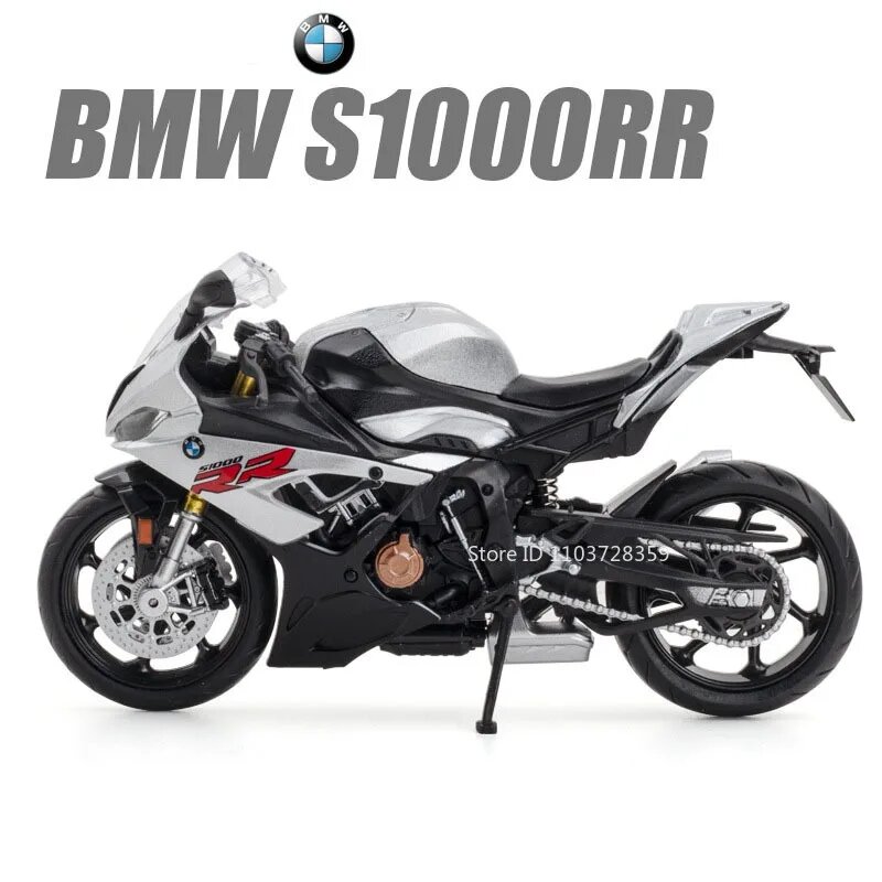 Масштаб 1:12, Литые Под Давлением Мотоциклы BMW S1000RR И Honda CBR1000RR — Корпус Из Сплава С Резиновыми Шинами