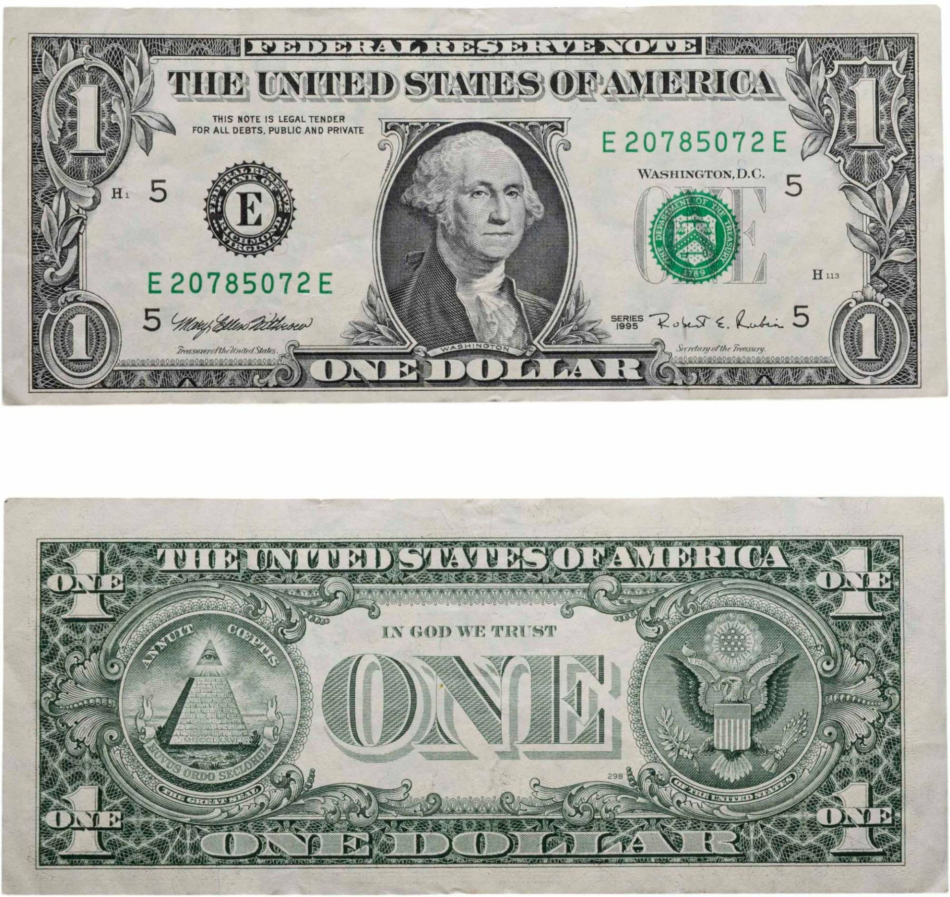 США 1 доллар 1995 Pick 496a Е-Ричмонд