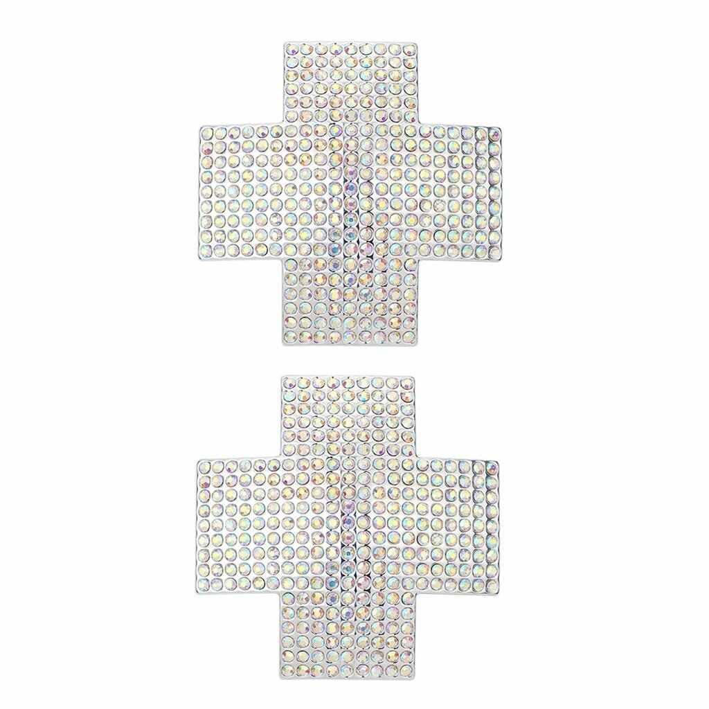 Молочная Наклейка с Крестом Из Горного Хрусталя-Цветной