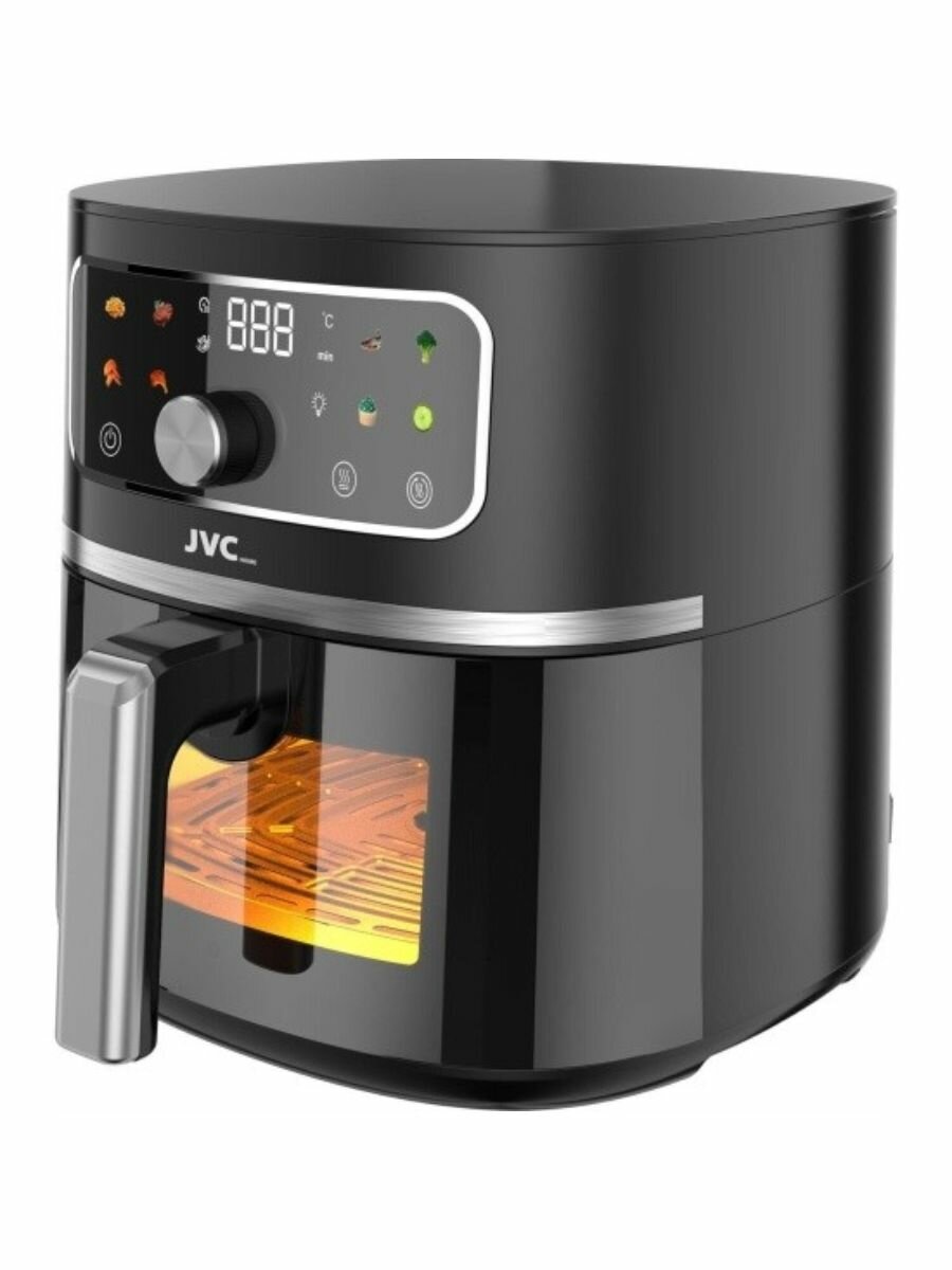 Аэрогриль JVC JK-MB055, мощность 1750 Вт, сенсорное управление, черный