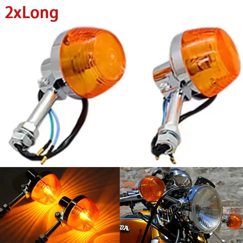 Указатели поворота мотоцикла для Honda XL100 C70 CT70 CT90 CB350 CM400 CB450 CB750 передние и задние индикаторы