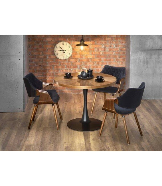 Стол обеденный Halmar CARMELO (орех/черный)