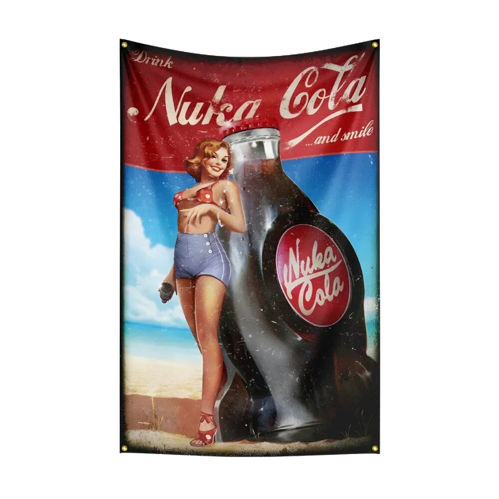 3x5 футов игровой флаг F-F-Fallouts полиэстер с цифровой печатью баннер для гаража настенное украшение для двери с латунными втулками