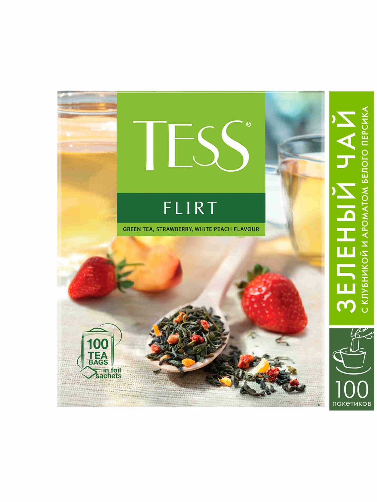 Чай в пакетиках Tess Flirt, 100 шт пакетики 100 штук