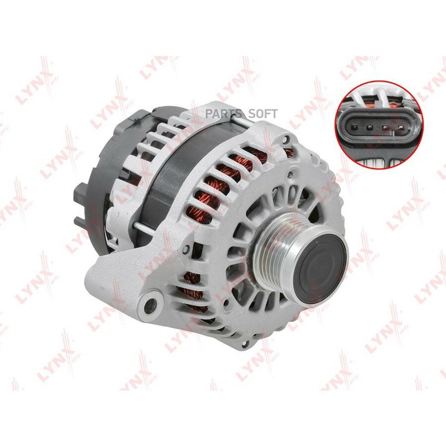 Генератор 140A SSANGYONG Actyon 2.0D 05-11 / Kyron 2.0D-2.7D 05-15 / Rexton 2.7D 04-13 / Rodius 2.7D 05-13 от официального дистрибьютора, LYNXAUTO, артикул EA1121