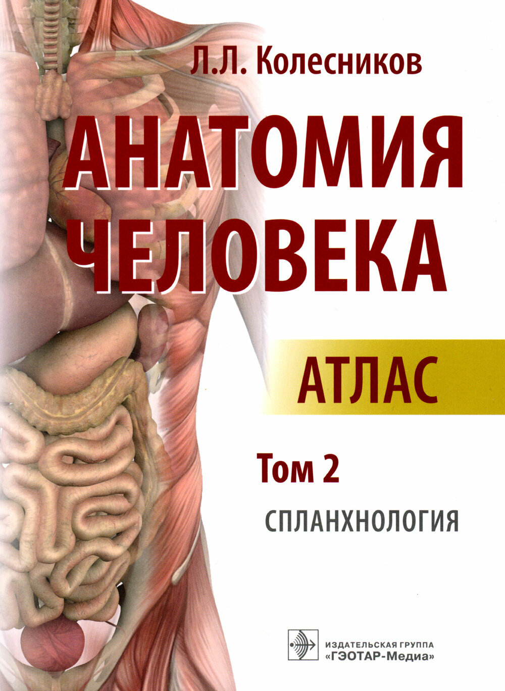Уценка Анатомия человека: атлас: в 3 т. Т. 2. Спланхнология. Колесников Л.Л.