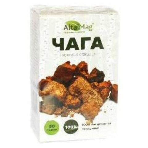 Биологически активная добавка Altaimag измельчённый берёзовый гриб чага, 50 г