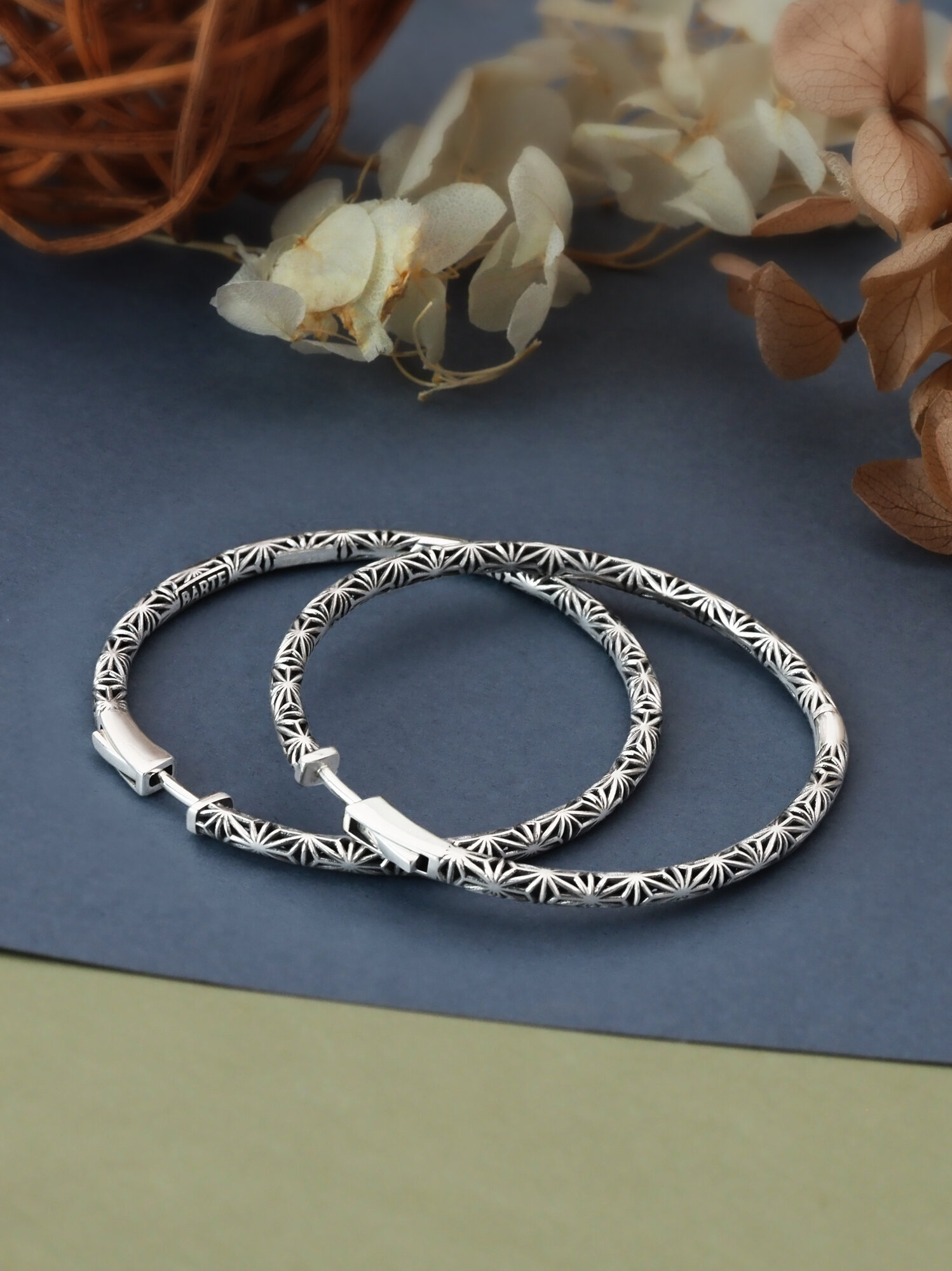 Серьги, серебро, 925 проба, оксидирование