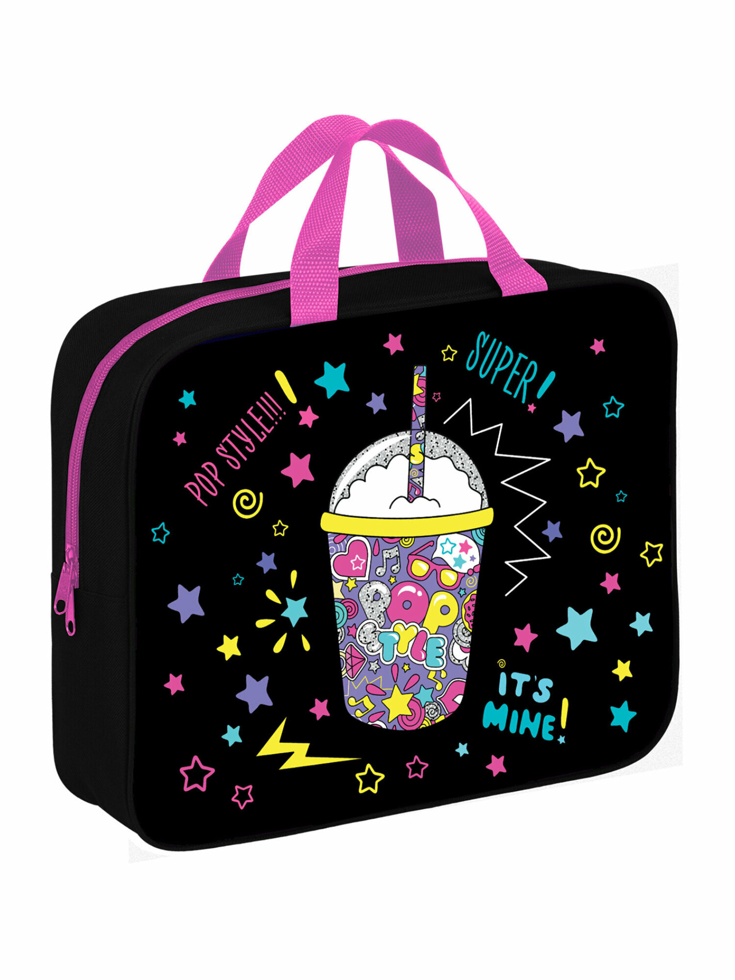 Папка-сумка / портфель для документов / бумаг с ручками на молнии Brauberg А4, 1 отделение, полиэстер, 80мм, 271480