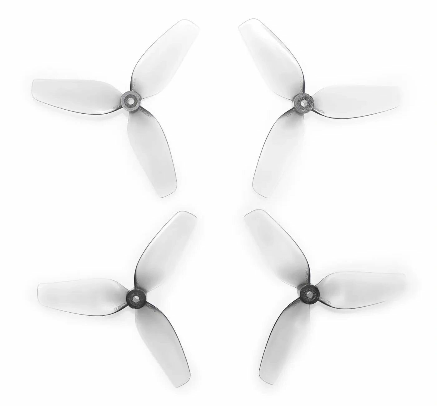 Пропеллеры HQProp 45MMX3 3-лопастные серые, вал 1,5 мм (2CW+2CCW)