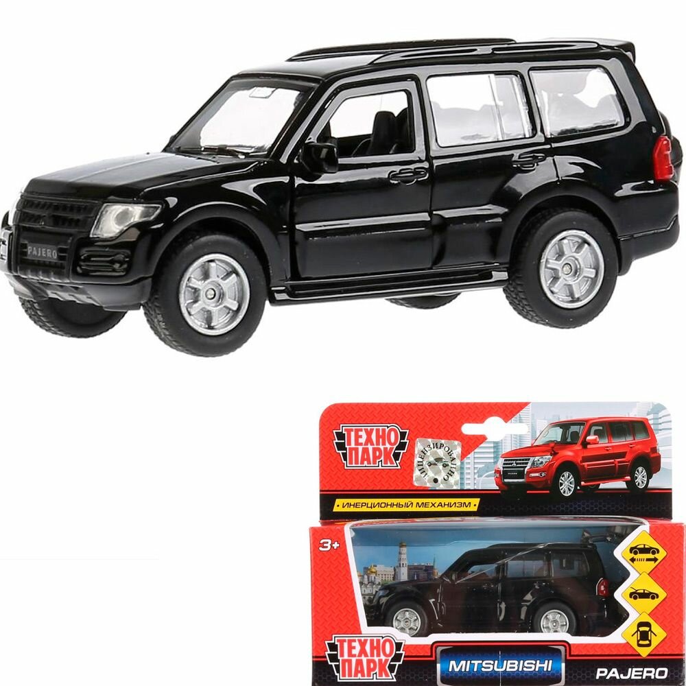 Машинка Технопарк Mitsubishi Pajero, черный, 1:43, арт. SB-17-61-MP-N(BL)-WB