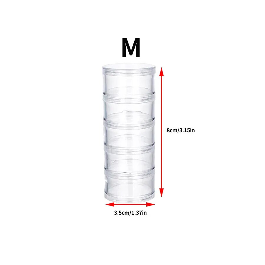 Пластиковые прозрачные банки для кремов 5 шт M
