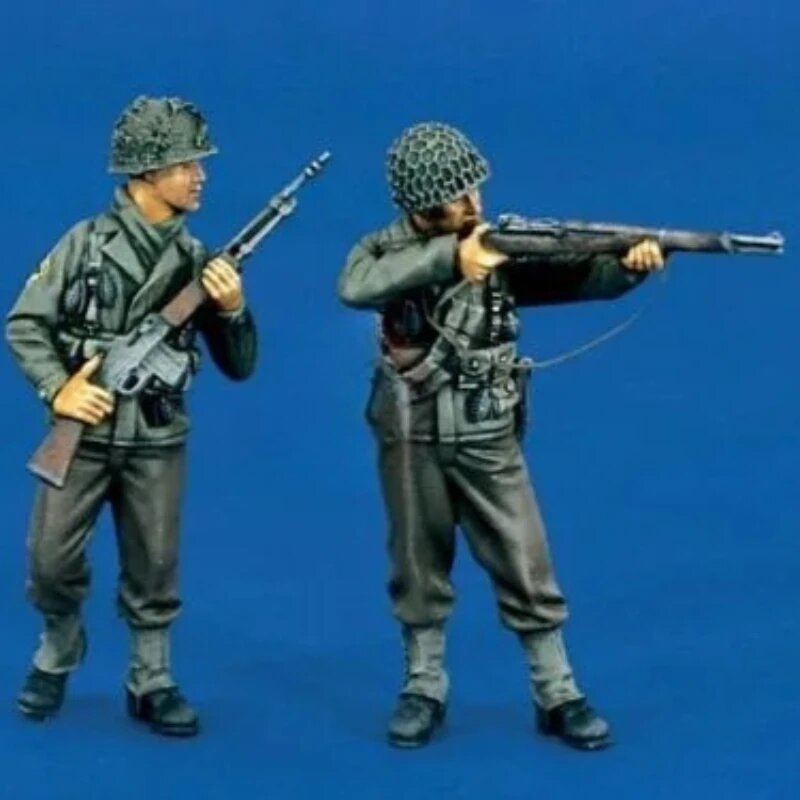 Масштаб 1/35, литая под давлением фигурка из смолы, наборы моделей, историческое хобби, миниатюрная статуя, американская пехота, моделирование в разобранном виде, неокрашенная