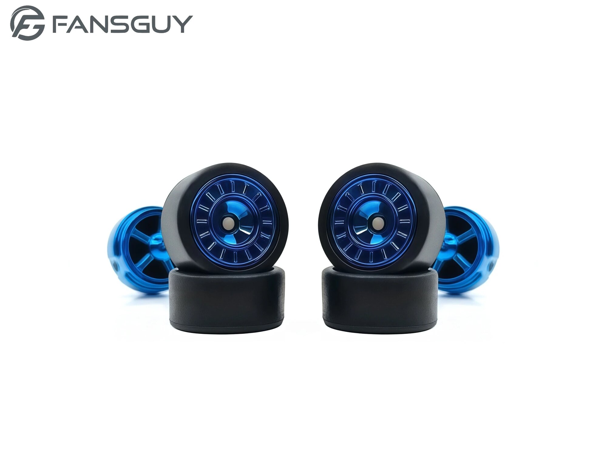 Колеса FANSGUY 1/64 для моделей автомобилей MMS-G/GP Темно-синий, MMS-G Blue 1