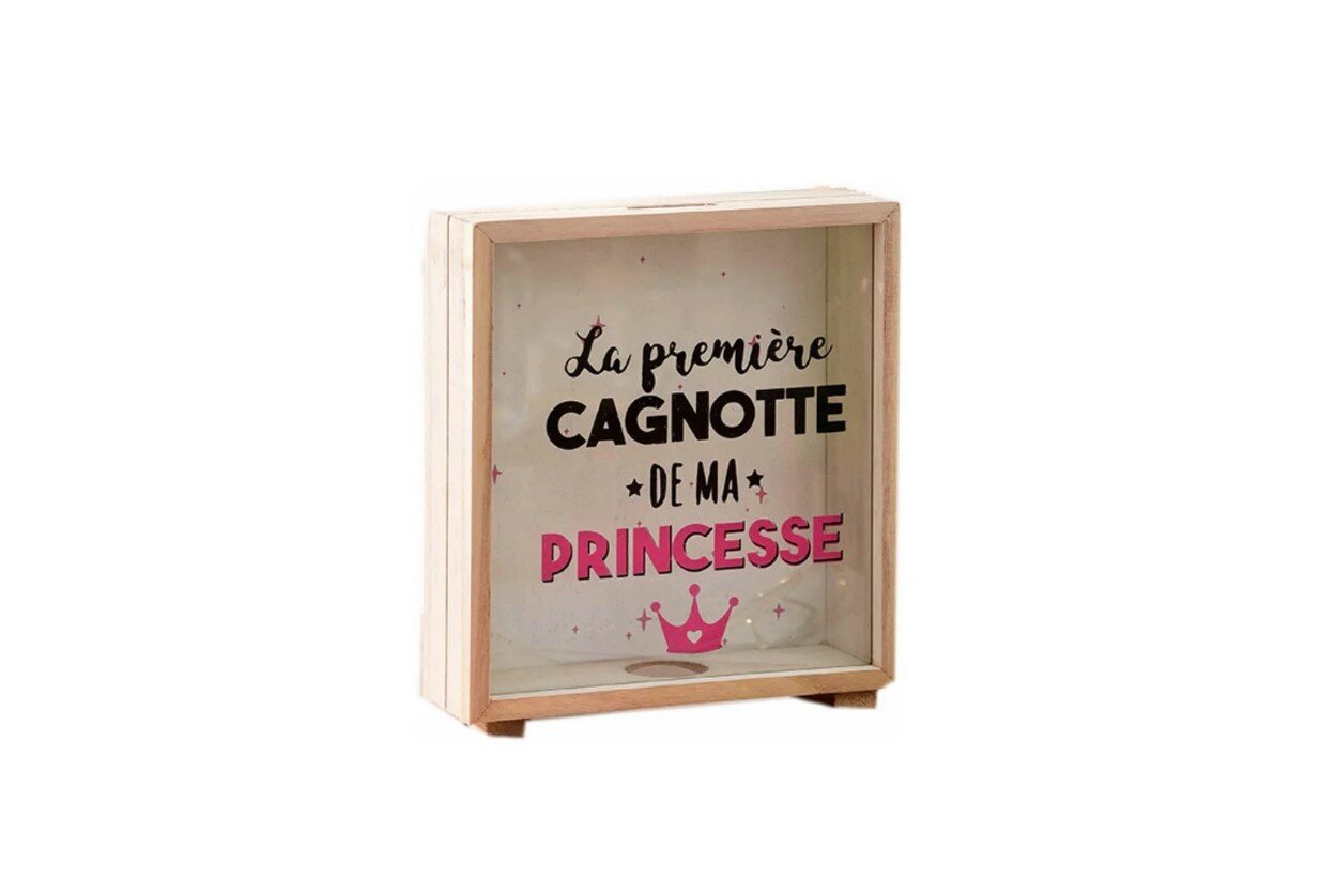 Декоративная деревянная копилка шкатулка MyPads M152567 подарок для девушки девочки дочке невесте подруге (Принцесса)