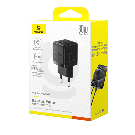 Сетевое зарядное устройство Baseus Palm Fast Charger 1C 30W EU