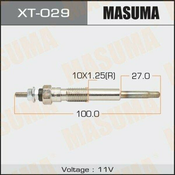 Свеча накаливания MASUMA XT-029 Toyota Caldina, Carina, Corolla, Liteace, Townace 96-04