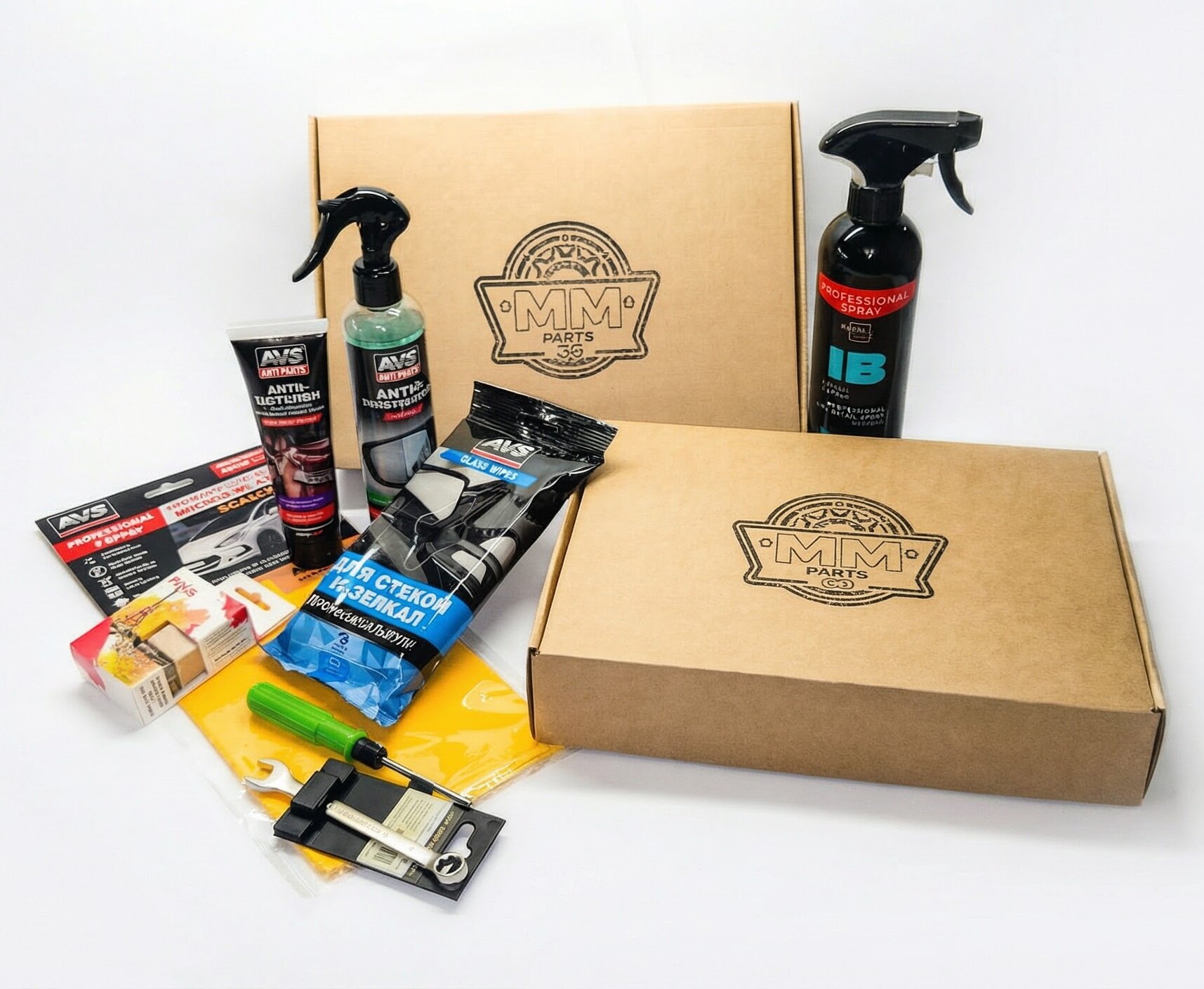 Набор для ухода за автомобилем «ProAuto Set» (8 предметов). Подарок с пользой. Подарок женщине, мужчине, коллеге.