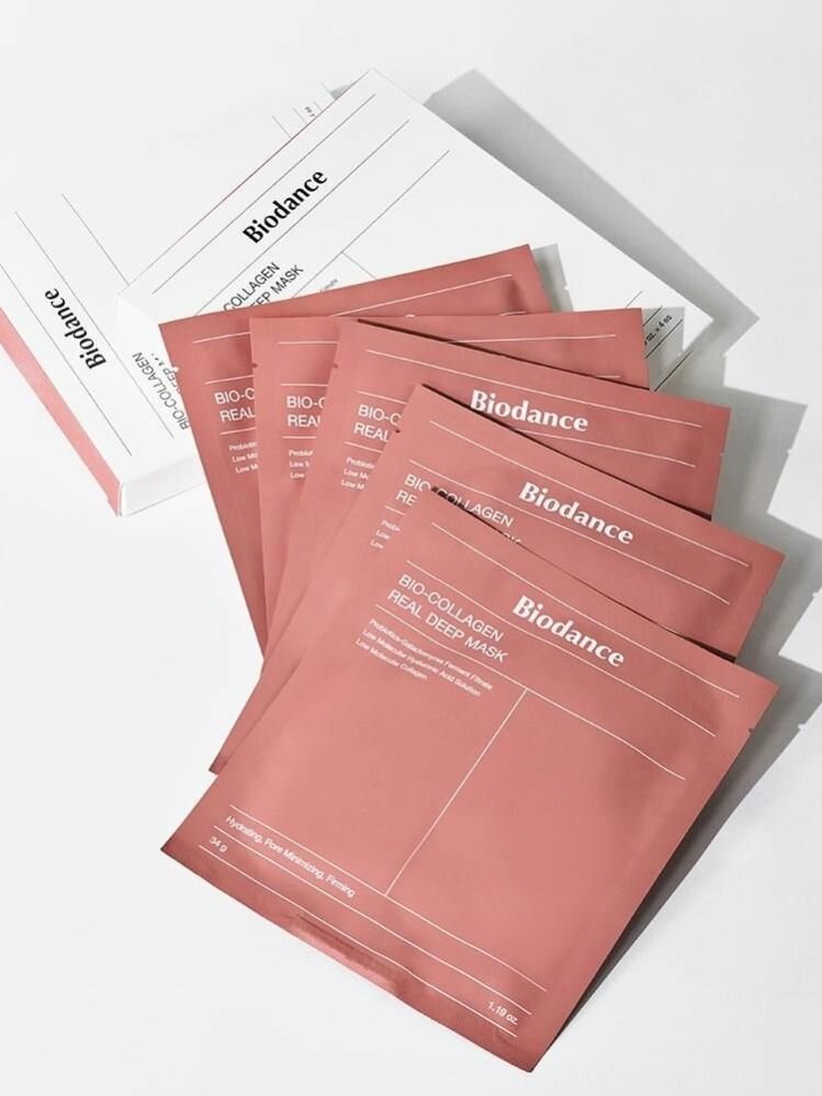 Biodance Ночная гидрогелевая маска с коллагеном для эластичности кожи Bio-Collagen Real Deep Mask упаковка 4 шт.