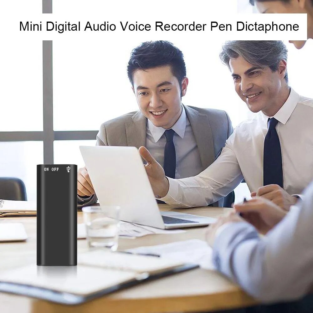 MP3-плеер с диктофоном, черный корпус, USB, для записи аудио — фото 1
