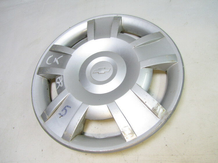Колпак колесного диска Шевроле Авео Т200 R14 96452296 - Крест - царапины - СК58-N-5