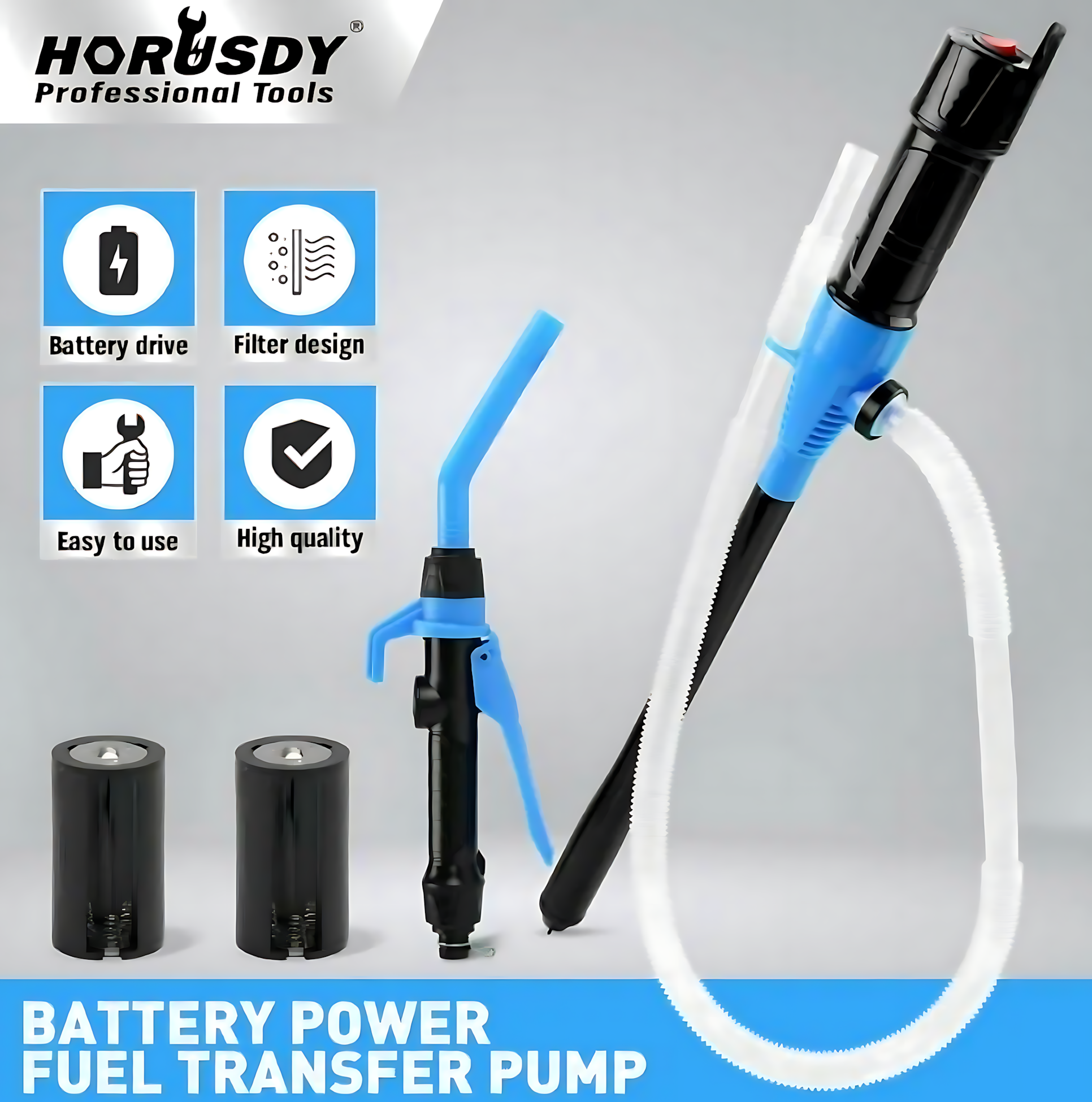 Насос для заправки, перекачки топлива и жидкостей, 9 л/мин, HORUSYD