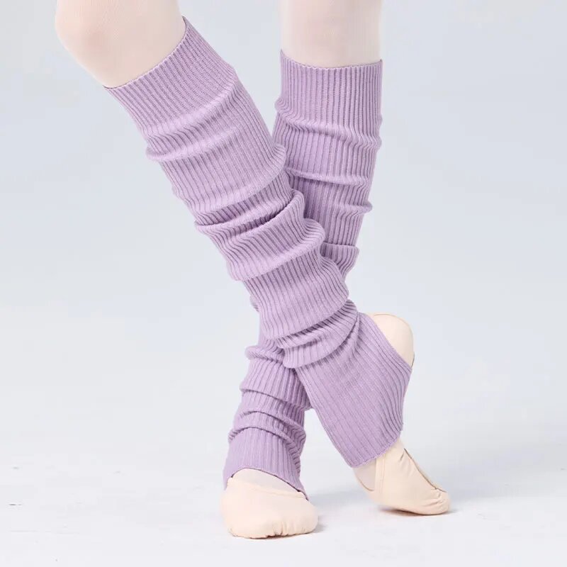 Балетные гетры, вязаные носки, женские носки для йоги, женская повседневная одежда, Long Purple