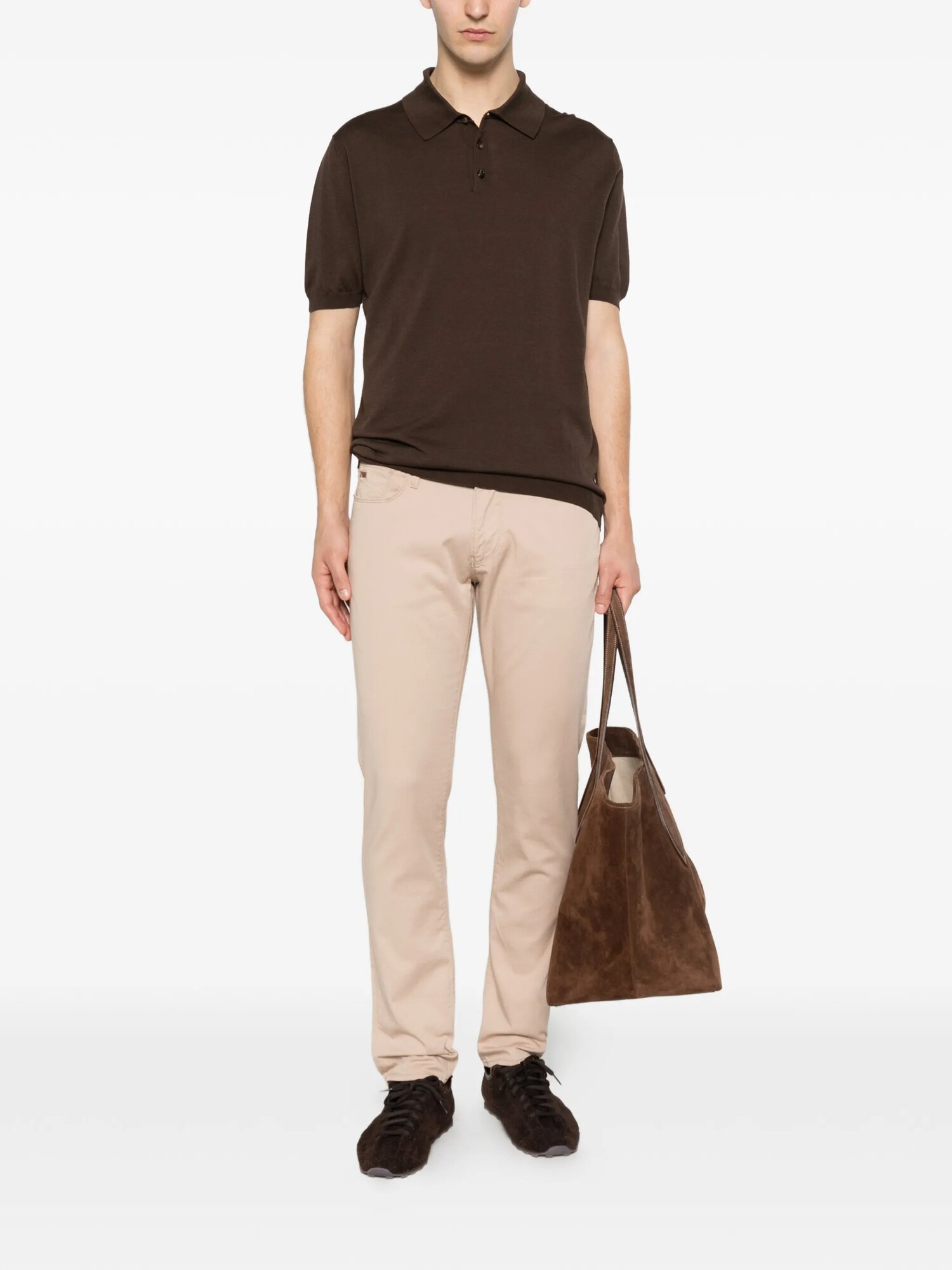 Рубашка Zanone Buttoned polo shirt, размер 54 — фото 1