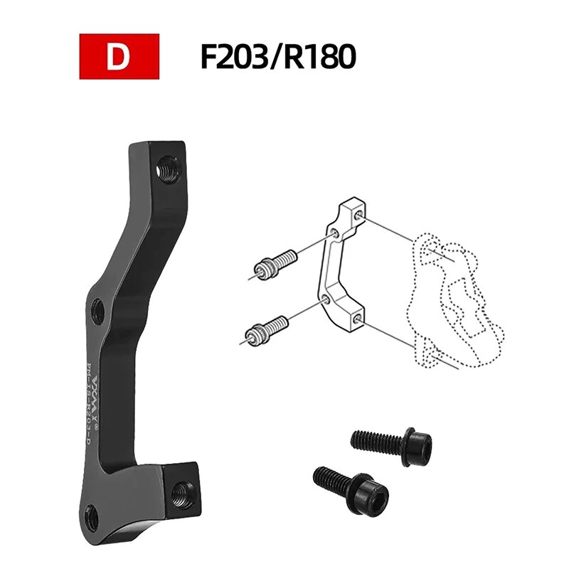 Крепление для тормоза Shimano F203/R180, черное, A5