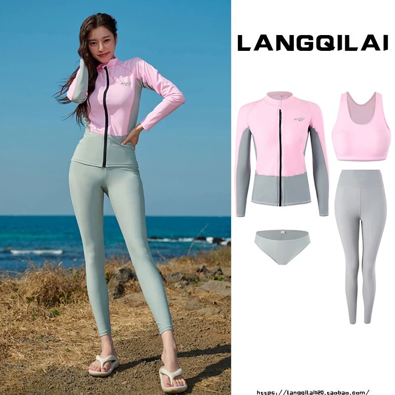 Мужской гидрокостюм, женский раздельный костюм, костюм для серфинга с длинными рукавами, костюм для подводного плавания