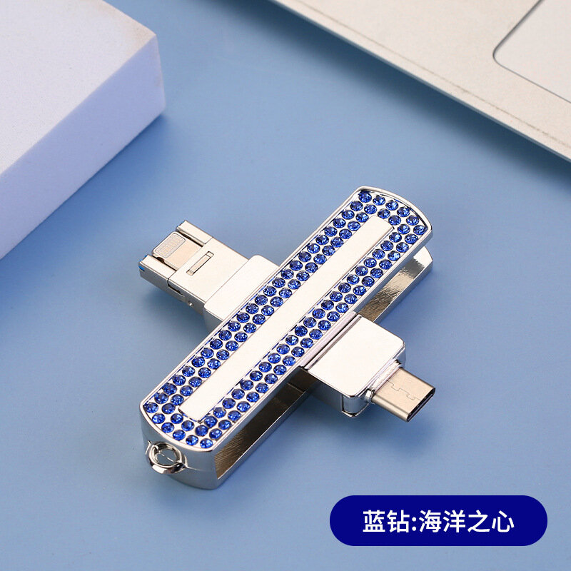 Многофункциональный USB-накопитель 4-в-1 для мобильных телефонов, 128 ГБ, подходит для Apple и Android с разъемом Type-C, большая емкость, высокая скорость, 2 патента.